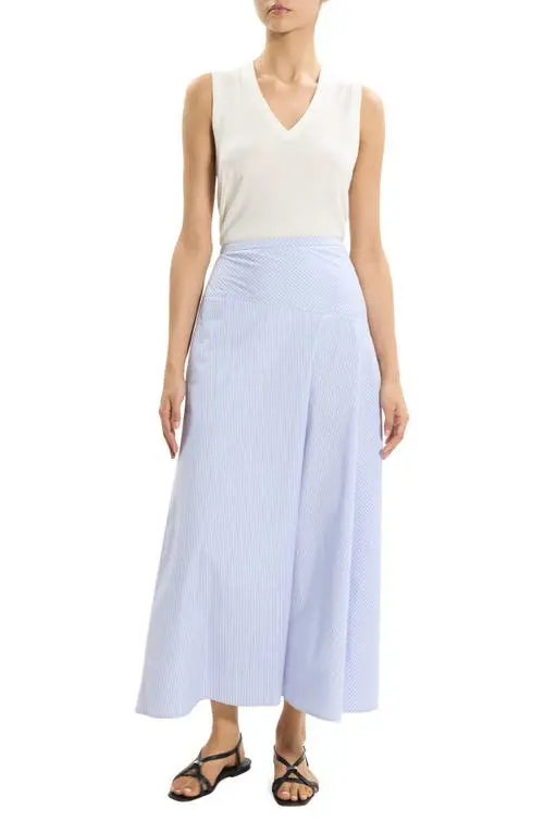 Theory Angled Yoke Stripe Skirt