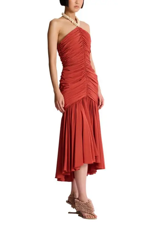 Balmain Crepe Shell Dress - Red