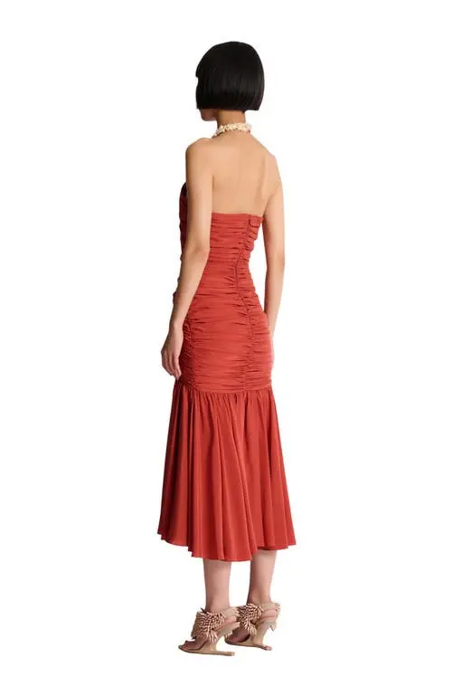 Balmain Crepe Shell Dress With Embellished Necklace Strap