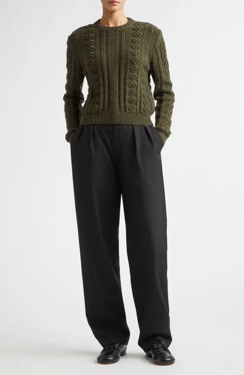 JIL SANDER Relaxed Pleated Virgin Wool Trousers