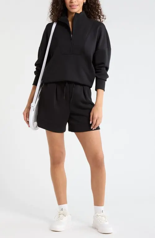 Zella Soft Luxe High Waist Knit Shorts - Black