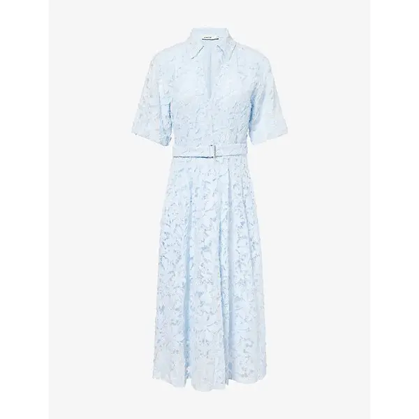 Simkhai Deanna Embroidered Cotton Midi Dress