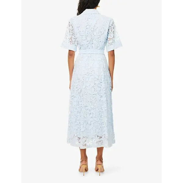 Simkhai Deanna Embroidered Cotton Midi Dress