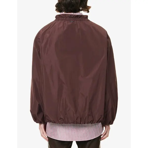 Max Mara Ruffled-collar Water-repellent Taffeta Bomber Jacket