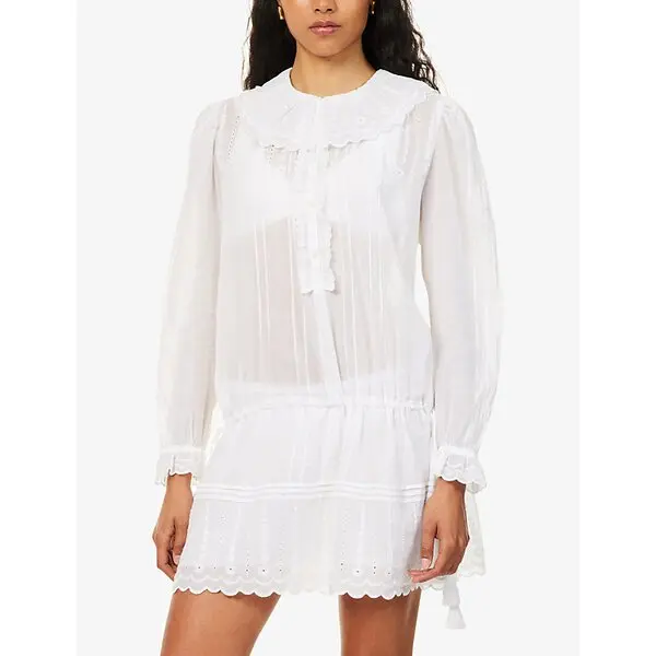 Isabel Marant Étoile Embroidered Cotton Mini Dress