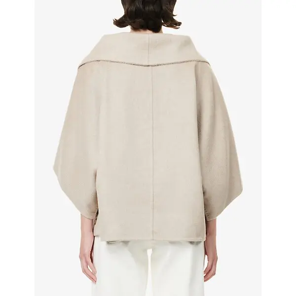 Max Mara Shawl Collar Cropped Cashmere Coat