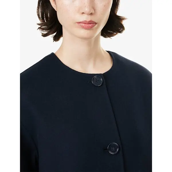 Max Mara Single-breasted Wool Coat With Detachable Scarf
