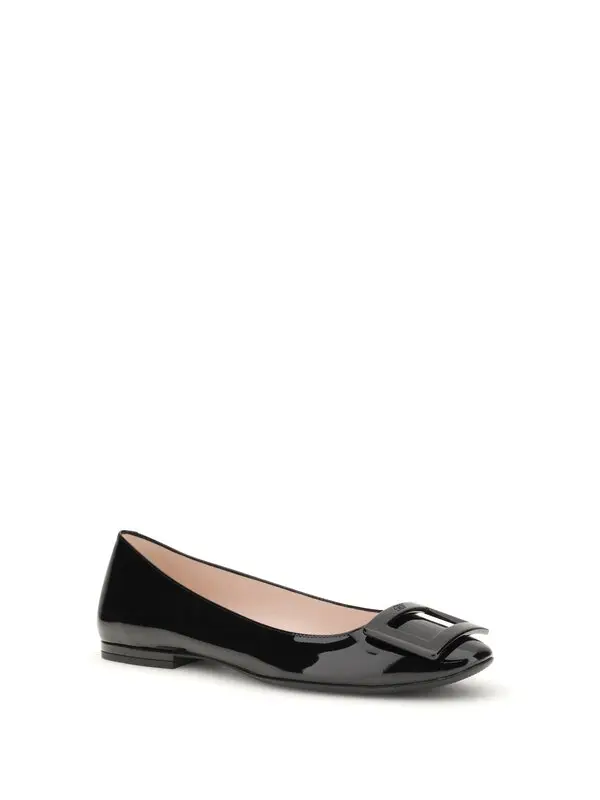 ROGER VIVIER Gommettine Leather Ballerinas With Resin Buckle