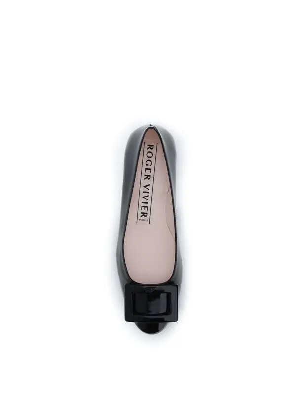ROGER VIVIER Gommettine Leather Ballerinas With Resin Buckle