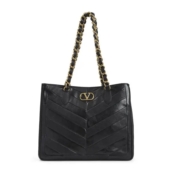 Valentino Garavani Lamb Skin Tote Bag - Black