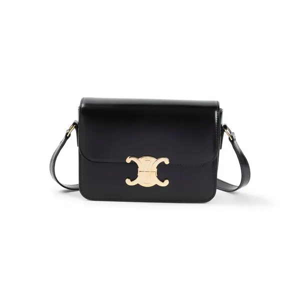 Celine Triomphe Shoulder Bag - Black