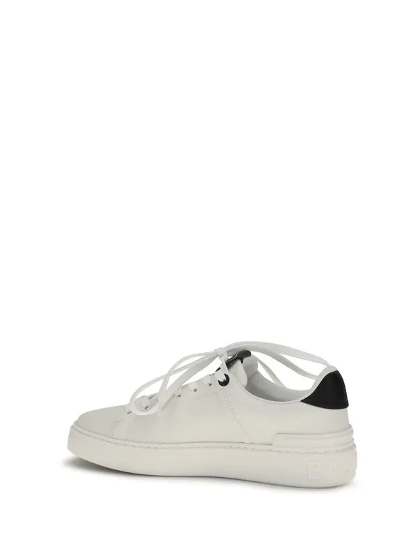 Balmain B-court Calfskin Leather Sneakers
