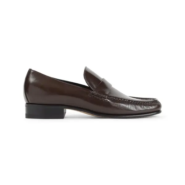 Phoebe Philo Calf Leather Loafers - Brown