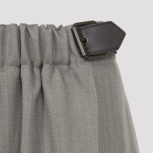 Loewe Belted Wool Blend Trousers - Multicolor