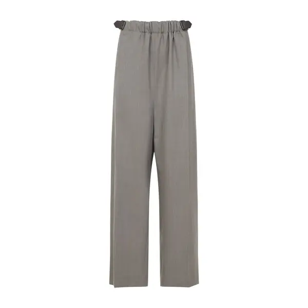 Loewe Belted Wool Blend Trousers - Multicolor