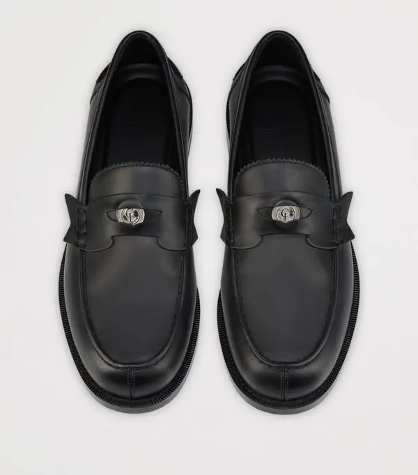 CHRISTIAN LOUBOUTIN Plato Leather Loafers - Black