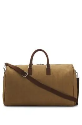 BOSS By Beckham Linen Holdall With Suede Trims