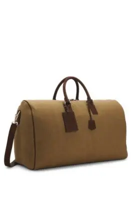 BOSS By Beckham Linen Holdall With Suede Trims