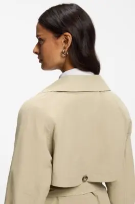 BOSS Water-repellent Trench Coat With Belt