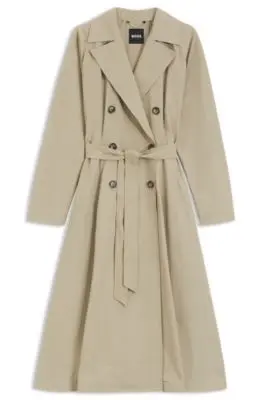 BOSS Water-repellent Trench Coat With Belt