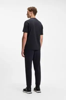 BOSS Stretch-cotton T-shirt With Jacquard Tape
