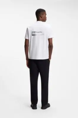 BOSS Regular-fit Photoprint T-shirt In Stretch Cotton