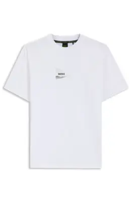 BOSS Regular-fit Photoprint T-shirt In Stretch Cotton