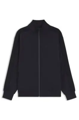 BOSS Regular-fit Sweatshirt With Tonal Jacquard Tape