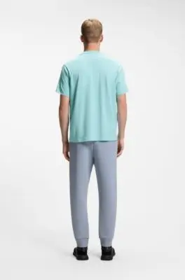 BOSS Stretch-cotton T-shirt With Jacquard Tape