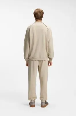 Hugo Relaxed-fit Cotton-terry Sweatshirt With Wide-set Logo