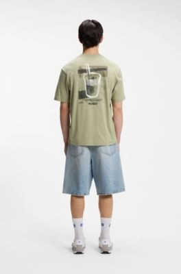 Hugo Cotton-jersey T-shirt With Logo Artwork