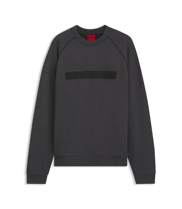Hugo Relaxed-fit Cotton-terry Sweatshirt With Logo Patch