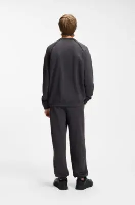 Hugo Relaxed-fit Cotton-terry Sweatshirt With Logo Patch