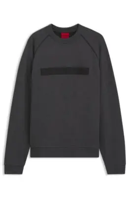 Hugo Relaxed-fit Cotton-terry Sweatshirt With Logo Patch