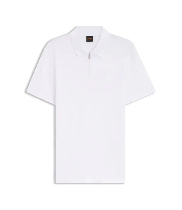 BOSS Stretch-cotton Slim-fit Polo Shirt With Logo Patch