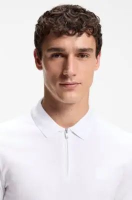 BOSS Stretch-cotton Slim-fit Polo Shirt With Logo Patch