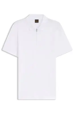 BOSS Stretch-cotton Slim-fit Polo Shirt With Logo Patch