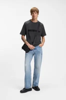 Hugo Relaxed-fit Cotton Jersey T-shirt With Wide-set Logo