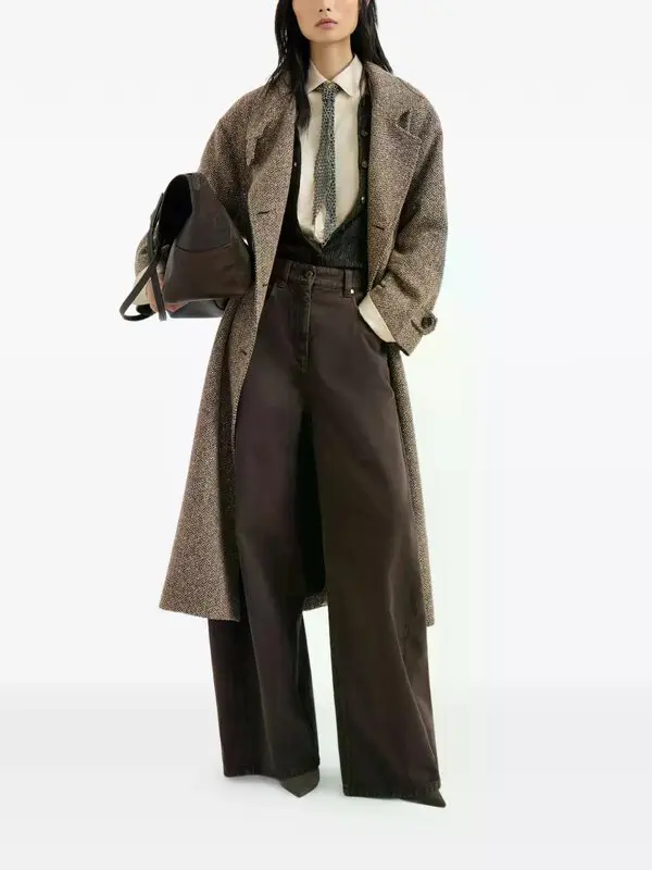 Brunello Cucinelli Sparkling Rib-knit Cardigan - Brown
