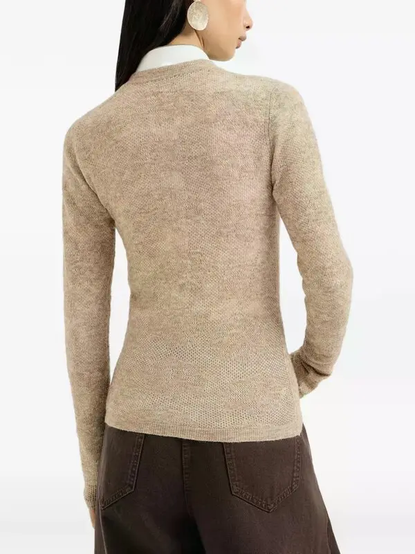 Brunello Cucinelli Silk, Alpaca And Wool Flower-lace Sweater