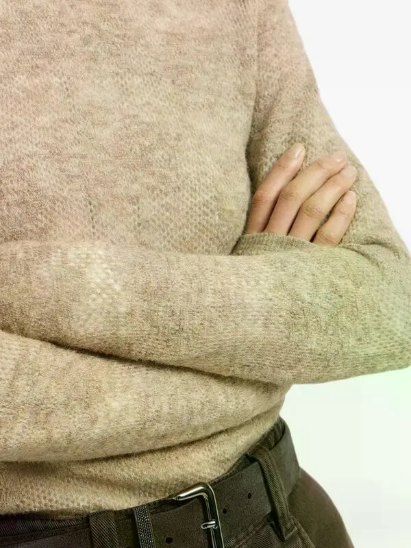 Brunello Cucinelli Silk, Alpaca And Wool Flower-lace Sweater