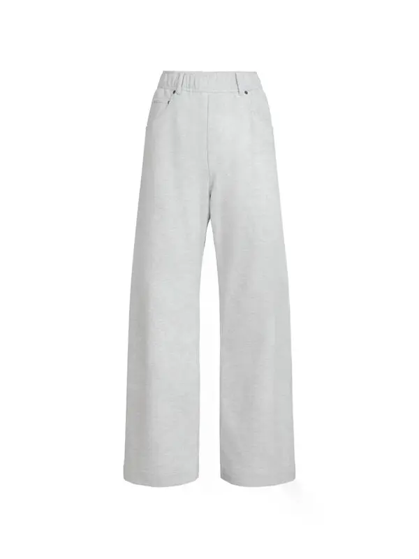 Brunello Cucinelli Smooth French-terry Pull-up Trousers