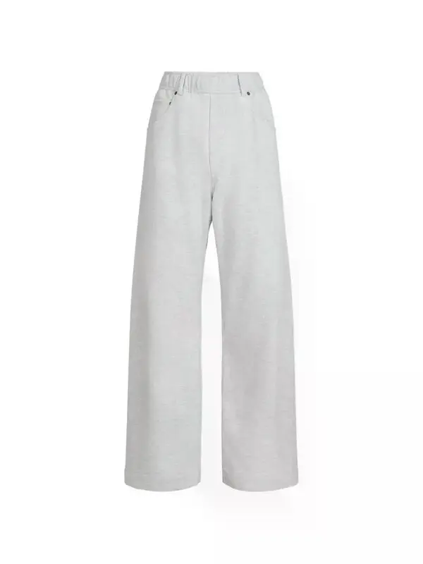 Brunello Cucinelli Smooth French-terry Pull-up Trousers - Grey