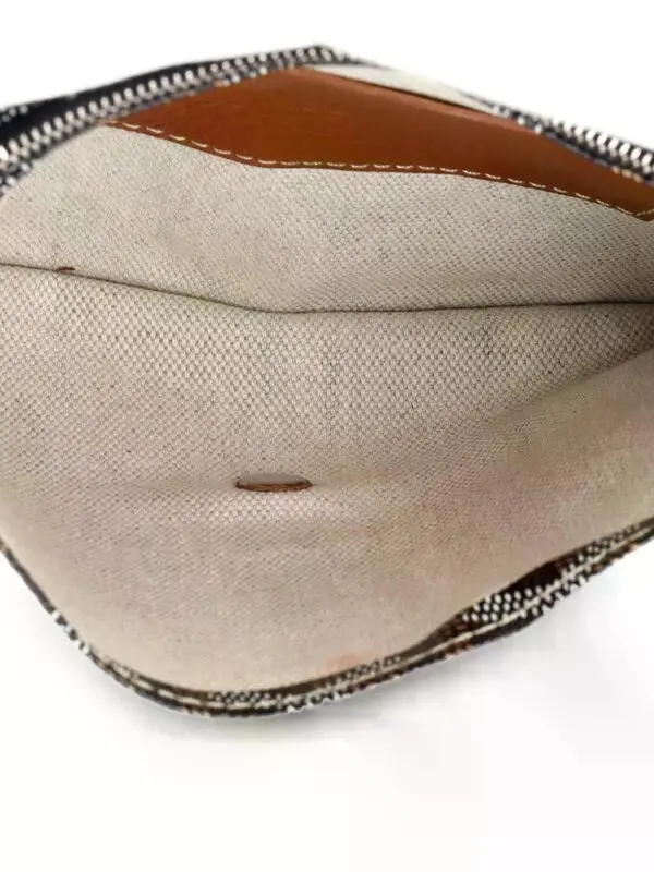 Goyard Plumet Clutch Wallet Coated Canvas Crossbody Bag - Brown