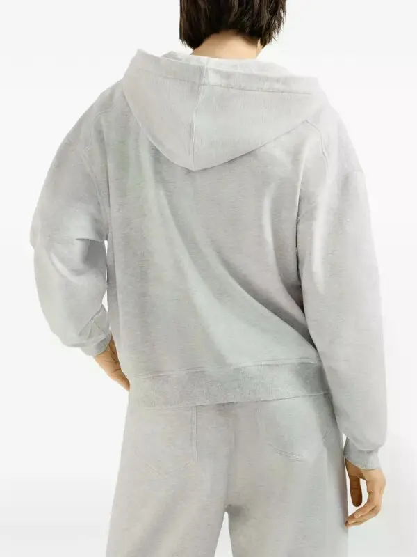 Brunello Cucinelli Cotton Smooth French-terry Topwear With Shiny Zipper-pull - Grey