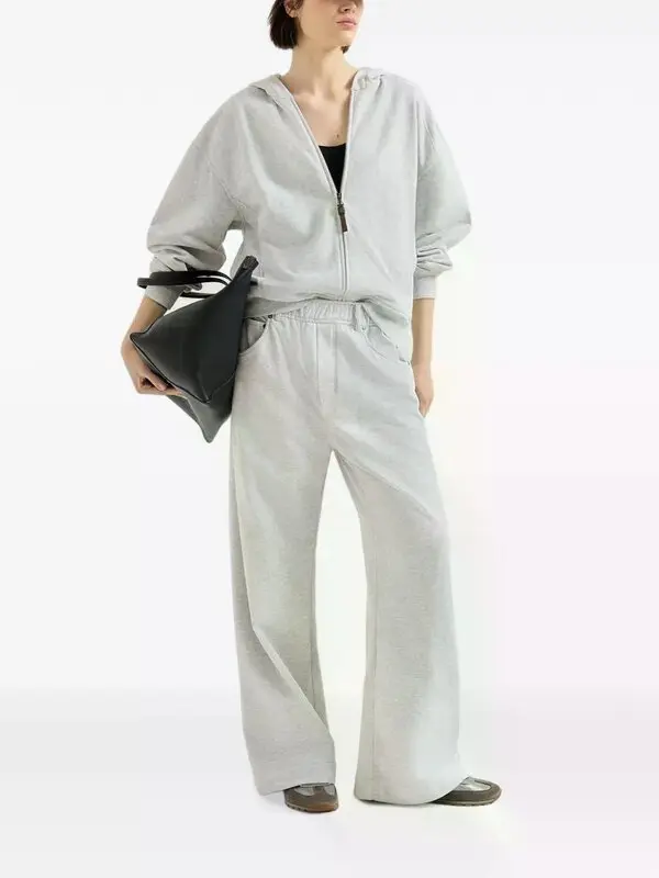 Brunello Cucinelli Cotton Smooth French-terry Topwear With Shiny Zipper-pull
