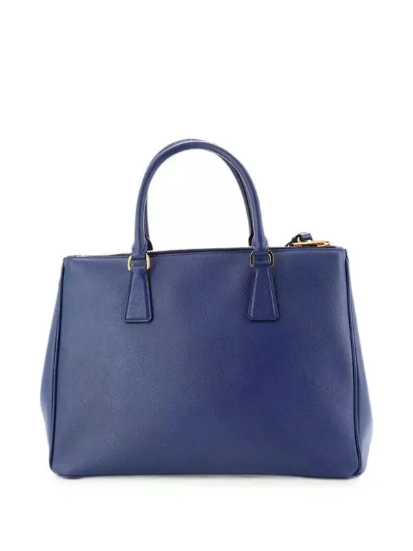 Prada Lux Saffiano Leather Double Zip Tote Bag