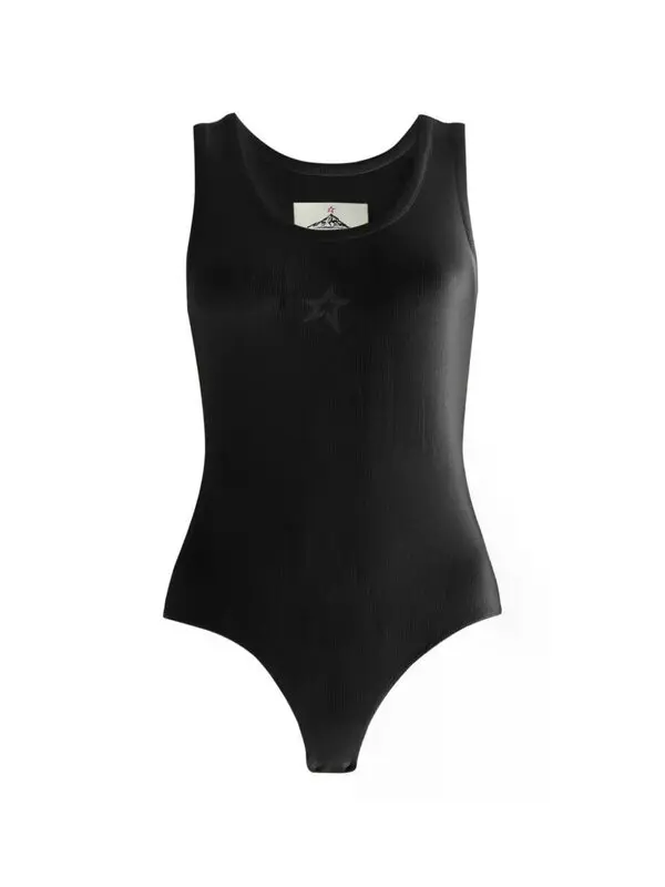 Perfect Moment Vita Ribbed-knit Bodysuit - Black
