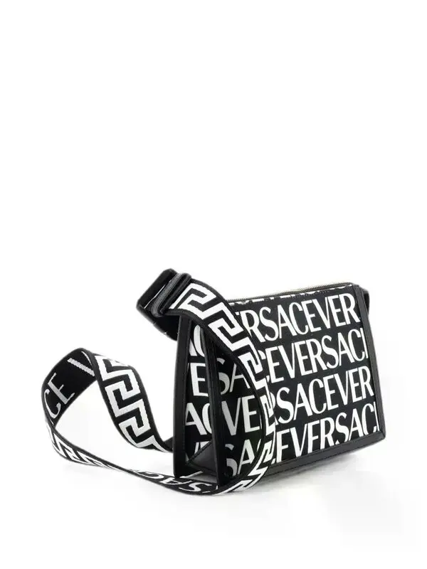 Versace All Over Logo Canvas Compact Belt Bag