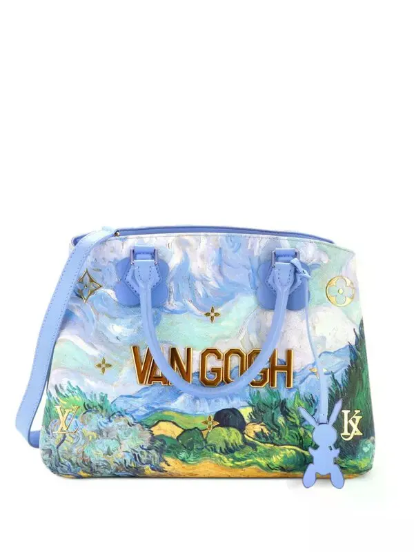LOUIS VUITTON Montaigne Satchel Limited Edition Jeff Koons Van Gogh Print Canvas Mm - Blue